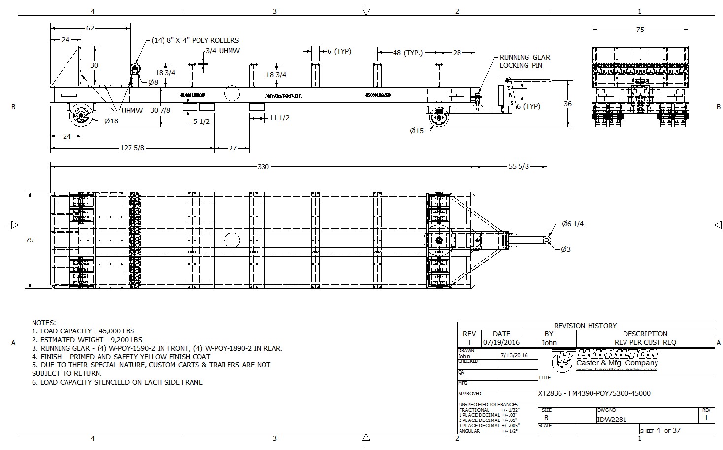 Trucks and Carts Blog | XT2836 - Aluminum Billet / Slab Cart